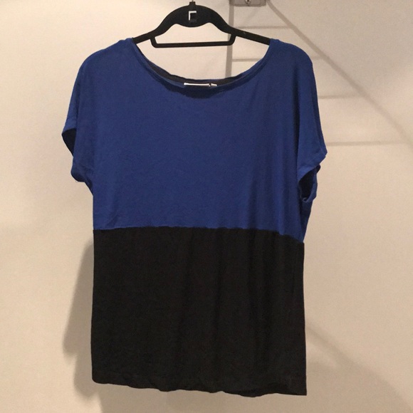 Yessica | Tops | Royal Blue Color Block Top Bought In Paris | Poshmark